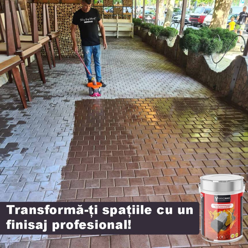 Vopsea pentru beton si ciment | Exterior, amprentat | NanoMax